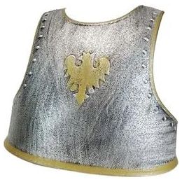 BestSaller 1429 - Kinder-Ritter-Brustpanzer Adler mit Gurten, Silber/Gold, 3231cm