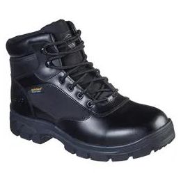 Berufsschuh Skechers "WASCANA - BENEN" Gr. 40, schwarz, 40, Leder, Schuhe, mit Profillaufsohle