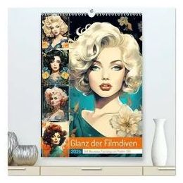 Calvendo Glanz der Filmdiven. Art Nouveau Paintings im Poster-Stil (hochwertiger Premium Wandkalender 2026 DIN A2 hoch), Kunstdruck in Hochglanz