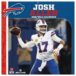Buffalo Bills Josh Allen 2026 12x12 Player Wall Calendar