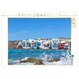 Calvendo Puzzle Mykonos - Little Venice mit bunten Balkonen am Meer 1000 Teile Lege-Gr&ouml;&szlig;e 64x48cm Foto-Puzzle f&uuml;r gl&uuml;ckliche Stunden