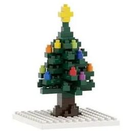 BRIXIES 220014 - Postkarte Weihnachtsbaum mit 3D Konstruktionsbausatz aus Ministeinen, 72 Teile