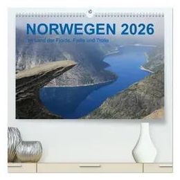 Calvendo Norwegen 2026 - Im Land der Fjorde, Fjelle und Trolle (hochwertiger Premium Wandkalender 2026 DIN A2 quer), Kunstdruck in Hochglanz