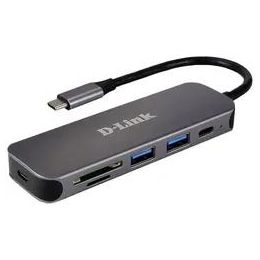 DLink D-Link DUB-2325/E USB-Hub 2+2 Port USB-A, USB-C&reg;, SD, microSD USB 3.0 5 GBit/s mit USB-C&reg; Stecker Anthrazit DUB-2325/E