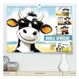 Calvendo Kuhle Spr&uuml;che (hochwertiger Premium Wandkalender 2026 DIN A2 quer), Kunstdruck in Hochglanz