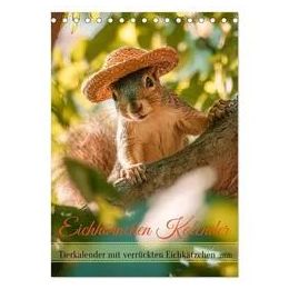 Eichh&ouml;rnchen Kalender - Tierkalender mit verr&uuml;ckten Eichk&auml;tzchen (Tischkalender 2026 DIN A5 hoch), Calvendo Monatskalender