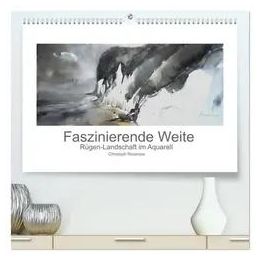 Calvendo Faszinierende Weite. R&uuml;gen-Landschaft im Aquarell (hochwertiger Premium Wandkalender 2026 DIN A2 quer), Kunstdruck in Hochglanz