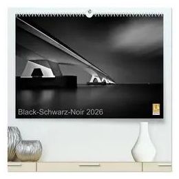 Calvendo Black-Schwarz-Noir 2026 (hochwertiger Premium Wandkalender 2026 DIN A2 quer), Kunstdruck in Hochglanz