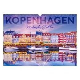 KOPENHAGEN Malerisches Stadtherz (Wandkalender 2026 DIN A3 quer), Calvendo Monatskalender