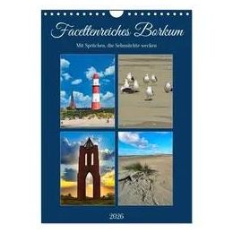 Facettenreiches Borkum (Wandkalender 2026 DIN A4 hoch), Calvendo Monatskalender