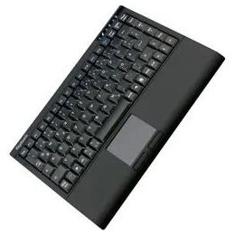 KEYSONIC ACK-540U+ USB Tastatur Deutsch, QWERTZ Schwarz Integriertes Touchpad, Maustasten