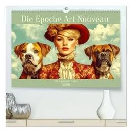 Calvendo Die Epoche Art Nouveau - Mit eleganter Mode (hochwertiger Premium Wandkalender 2026 DIN A2 quer), Kunstdruck in Hochglanz