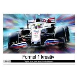 Formel 1 kreativ - Digital Art von Jean-Louis Glineur (Wandkalender 2026 DIN A2 quer), Calvendo Monatskalender