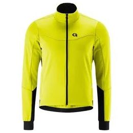 Fahrradjacke Gonso "SILVES", Herren, Gr. M, gelb (neongelb), 100% Polyester, hoch geschlossener Ausschnitt, Jacken Fahrradjacke, Winddicht, wasserabweisend, hohe W&auml;rmeisolation