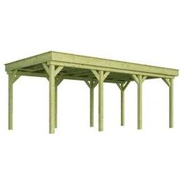 Einzelcarport Weka "Carport 609", braun (kdi), B/H/T: 325cm x 215cm x 622cm, Carports, Schneelast 3kN/m2, inkl. selbstkl. Metalldachbahn