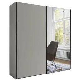 Schwebet&uuml;renschrank Wiemann "Monaco", braun (kieselgrau, dekor), B:197,3cm H:217cm T:67cm, Holzwerkstoff, Kristallglas, Schr&auml;nke, Schwebet&uuml;renschrank, hochwertige Beschl&auml;ge