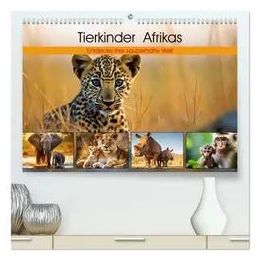 Calvendo Tierkinder Afrikas - Entdecke ihre zauberhafte Welt (hochwertiger Premium Wandkalender 2026 DIN A2 quer), Kunstdruck in Hochglanz