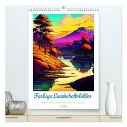 Calvendo Landschaften kreativ gestaltet (hochwertiger Premium Wandkalender 2026 DIN A2 hoch), Kunstdruck in Hochglanz