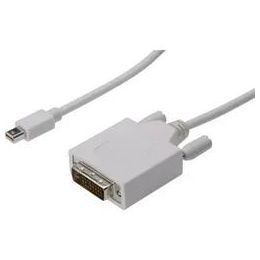Digitus Mini-DisplayPort / DVI Adapterkabel Mini DisplayPort Stecker, DVI-D 24+1pol. Stecker 2.00 m Wei&szlig; AK-340305-020-W schraubbar