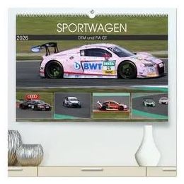 Calvendo SPORTWAGEN DTM und FIA GT (hochwertiger Premium Wandkalender 2026 DIN A2 quer), Kunstdruck in Hochglanz