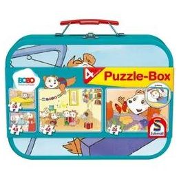 Schmidt Spiele Bobo Siebenschl&auml;fer, Puzzle-Box, 2x26, 2x48 Teile im Metallkoffer