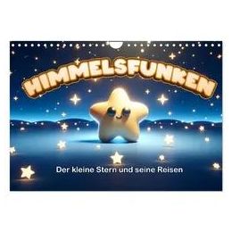 Himmelsfunken: Der kleine Stern und seine Reisen (Wandkalender 2026 DIN A4 quer), Calvendo Monatskalender