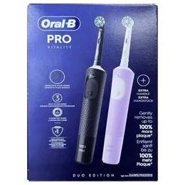 Oral-B Vitality Pro Duopack Type 3575 Elektrische Zahnb&uuml;rste Violett, Schwarz