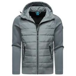 Steppjacke Ragwear "Hallmar Hood", Damen, Gr. XXXL (58), grau, Obermaterial: 100% Polyester. Obermaterial &Auml;rmel: 100% Polyester. Innenfutter: 100% Polyester. Wattierung: 100% Polyester, gerade h&uuml;ftbedeckend, hoch geschlossener Ausschnitt, &Auml;rmel ohne &Auml;rmelschlitz Rippb&uuml;ndchen, Jacken Steppjacke, Coole Herren &Uuml;bergangsjacke mit weichen &Auml;rmeln und Kapuze