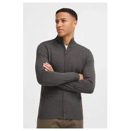 Strickjacke Blend "BHNorman", Herren, Gr. L, pewter mix, Feinstrick, 50% Baumwolle, 50% Polyacryl, unifarben, regular fit, ohne Ausschnitt, eingesetzt Strickb&uuml;ndchen, Strickjacken Strickjacke, Bequeme Feinstrick-Jacke mit Stehkragen und elastischen B&uuml;ndchen
