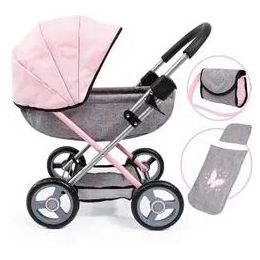 BAYER Puppenwagen Cosy grau/rosa 63x34x58cm