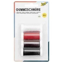 Folia Gummischn&uuml;re, 4 Farben &agrave; 5m sortiert