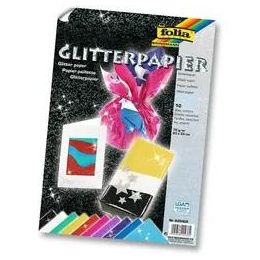 Folia Glitterpapier 70g/m2 23x33cm 10 Blatt