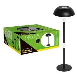 Idena LED Tischleuchte Touch Tango Metall schwarz 15x33cm Akku USB dimmbar 3 Modi Innen