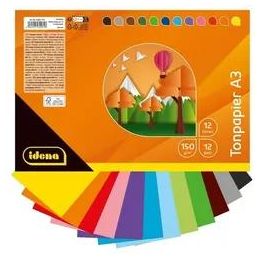 Idena Tonpapier 150g/m2 12 Farben DIN A3