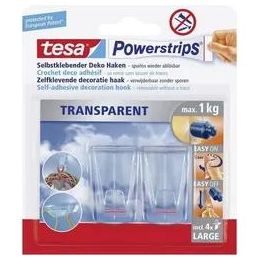 Tesa&reg; Powerstrips&reg; Transparent Deko Haken Large, transparent