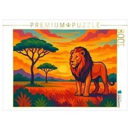 Calvendo Puzzle Mut im Herzen, Feuer im Blick - der H&uuml;ter der Steppe 1000 Teile Lege-Gr&ouml;&szlig;e 64x48cm Foto-Puzzle f&uuml;r gl&uuml;ckliche Stunden
