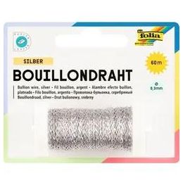 Folia Bouillondraht silber 0,3mmx60m