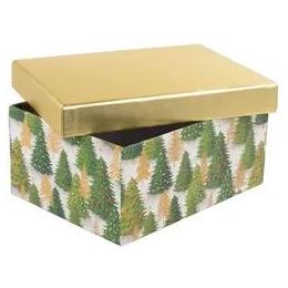 Idena Geschenkbox Weihnachten Tannenbaum 20x15x9cm