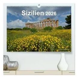 Calvendo Sizilien 2026 (hochwertiger Premium Wandkalender 2026 DIN A2 quer), Kunstdruck in Hochglanz