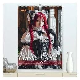 Calvendo Anime-Girls - Japanische Kawaii-Sch&ouml;nheiten im Anime-Stil (hochwertiger Premium Wandkalender 2026 DIN A2 hoch), Kunstdruck in Hochglanz