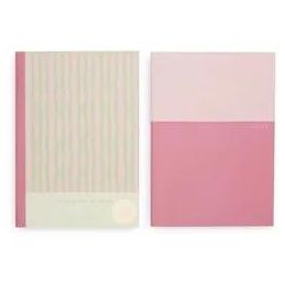 Notebook A5 2er Set Pink, Matcha