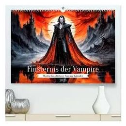 Calvendo Finsternis der Vampire - Mystischer d&uuml;sterer Fantasy Kalender (hochwertiger Premium Wandkalender 2026 DIN A2 quer), Kunstdruck in Hochglanz