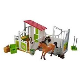 Simba Pferdebox und Waschplatz mit Pferd