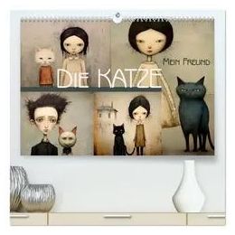 Calvendo Die Katze - mein Freund (hochwertiger Premium Wandkalender 2026 DIN A2 quer), Kunstdruck in Hochglanz