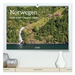 Calvendo Norwegen. Sognefjord - Aurlandsfjord - Geirangerfjord - Stavanger (hochwertiger Premium Wandkalender 2026 DIN A2 quer), Kunstdruck in Hochglanz