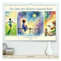 Calvendo Ein Jahr mit deinem inneren Kind - Ein magischer Jahresbegleiter (hochwertiger Premium Wandkalender 2026 DIN A2 quer), Kunstdruck in Hochglanz