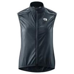 Funktionsweste Gonso "Road Vest Wind W", Damen, Gr. 42, blau (nachtblau), 100% Polyester, Westen Funktionsweste, Damen Weste, atmungsaktive Radweste, leichte Windweste, Tight Fit