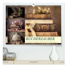 Calvendo B&uuml;cherzauber (hochwertiger Premium Wandkalender 2026 DIN A2 quer), Kunstdruck in Hochglanz
