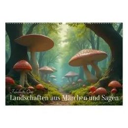 Fabelhafte Orte &ndash; Landschaften aus M&auml;rchen und Sagen (Wandkalender 2026 DIN A2 quer), Calvendo Monatskalender