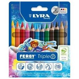 LYRA PET LYRA Aquarellstifte Ferby Triple 1 12 St&uuml;ck Kartonetui